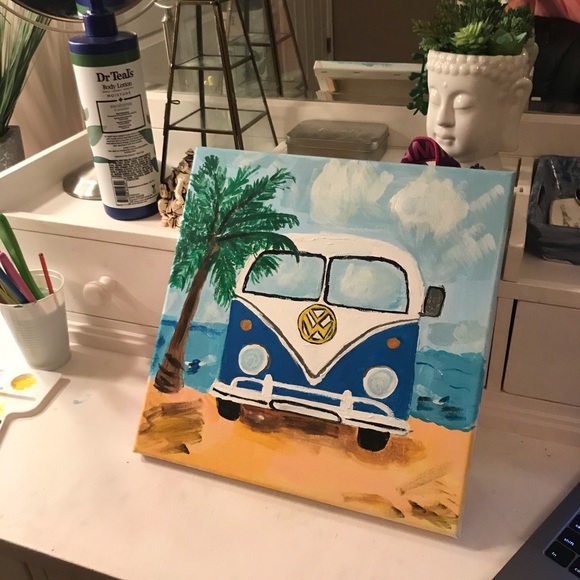 Wall Decor | Vw Van Painting | Poshmark